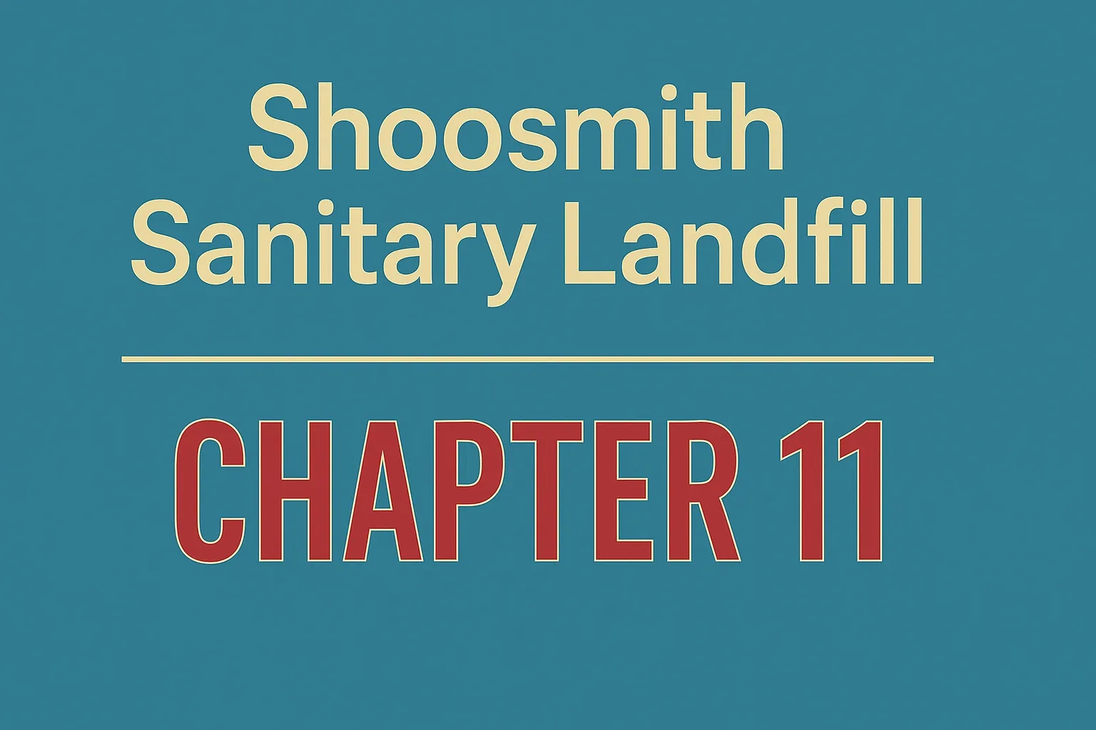 Case Summary: Shoosmith Sanitary Landfill Chapter 11